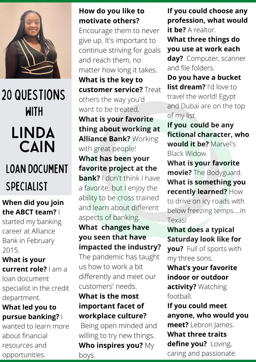 The Bank Note - February 2021 | Alliance Bank Central Texas
