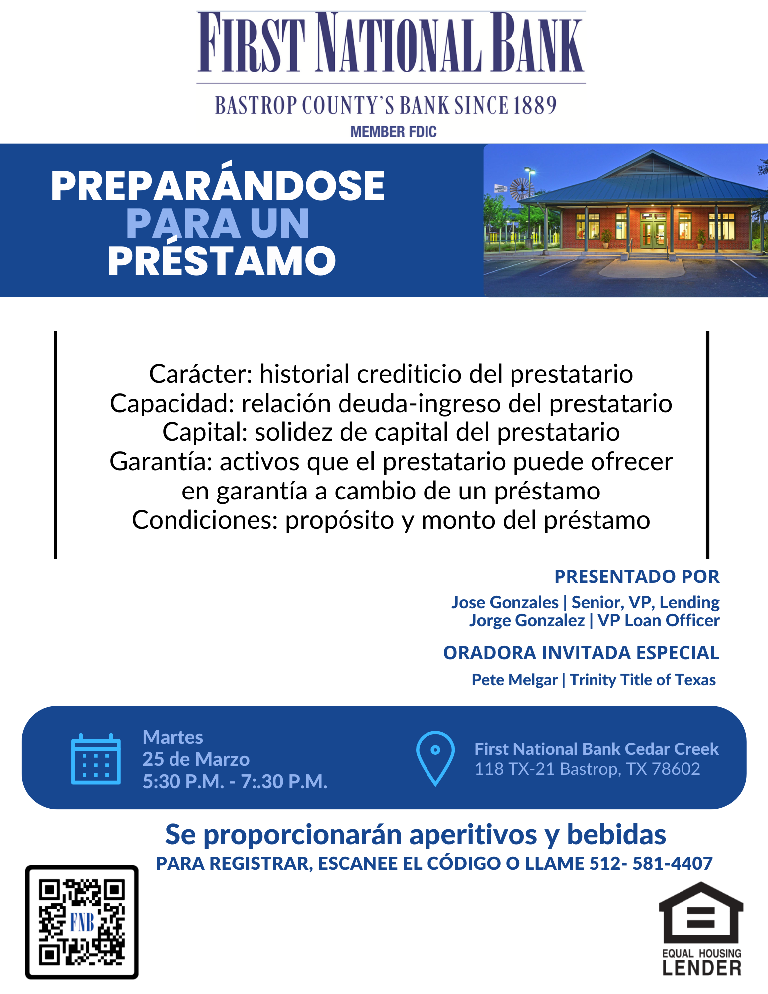 Preparándose Para un Préstamo | First National Bank of Bastrop