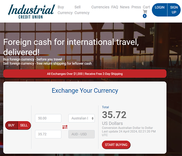 Currency exchange | Industrial Credit Union