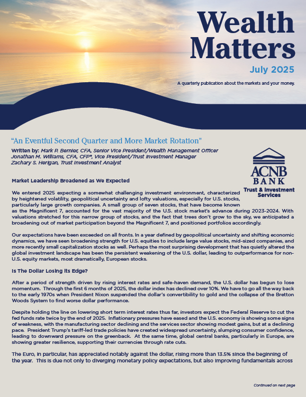 Wealth Matters Newsletters | Traditions Bank